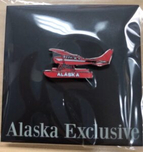 Alaska Seaplane Pin – Red Floats – Alaska Aviation Museum